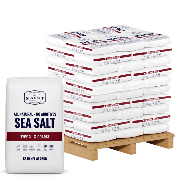 Premium XXX Coarse Grain Sea Salt - Bulk Pallet